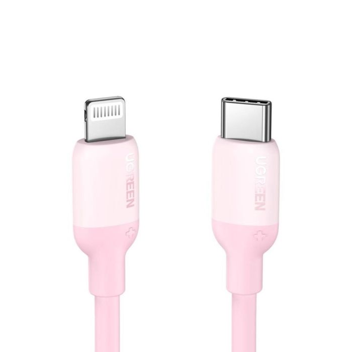 UGREEN 1M USB-C TO LIGHTNING SILICONE CABLE - PINK #60625