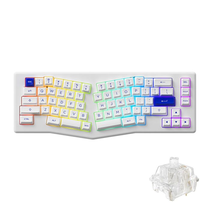 AKKO 68K ACR PRO ALICE SPRAY PAINTED ACRYLIC WHITE PRE-ASSEMBLED BUNDLE ...