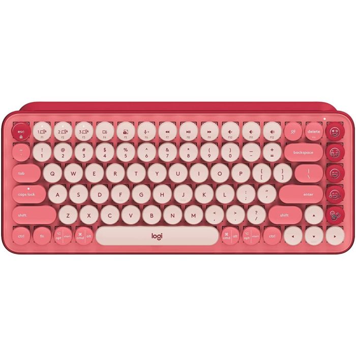 LOGITECH POP KEYS WIRELESS MECHANICAL KEYBOARD - HEARTBREAKER ROSE