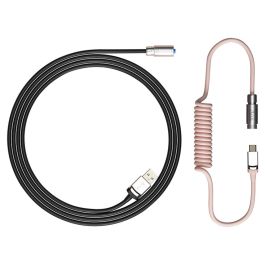 AKKO AVIATOR COILED CABLE- BLACK & PINK