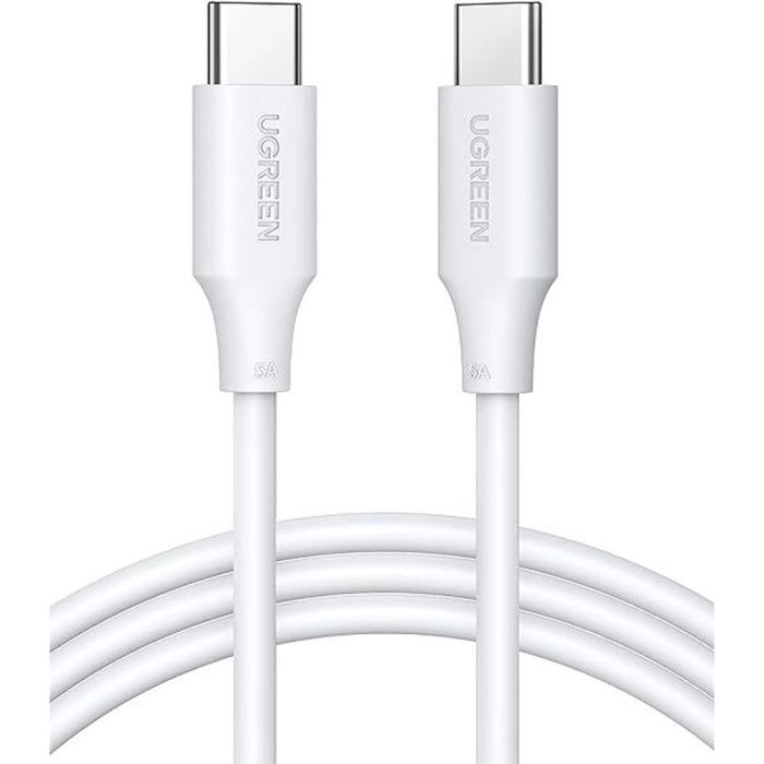UGREEN 1M 100W USB-C TO USB-C SILICONE FAST CHARGING CABLE - WHITE #15267
